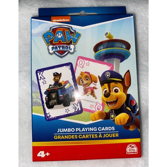 Nickelodeon | Games | Jumbo Playing Cards Paw Patrol 54 Card Deck Game ...